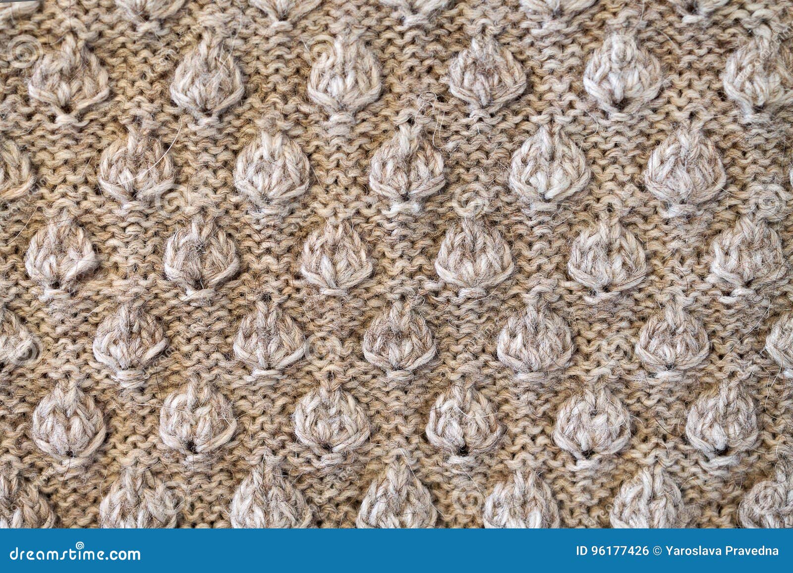 Knitted Fabric with a Raised Pattern Stock Photo - Image of texture ...