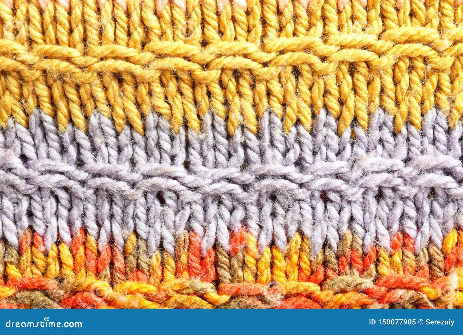 Knitted Fabric Texture, Closeup Stock Image - Image of decorative, knit ...