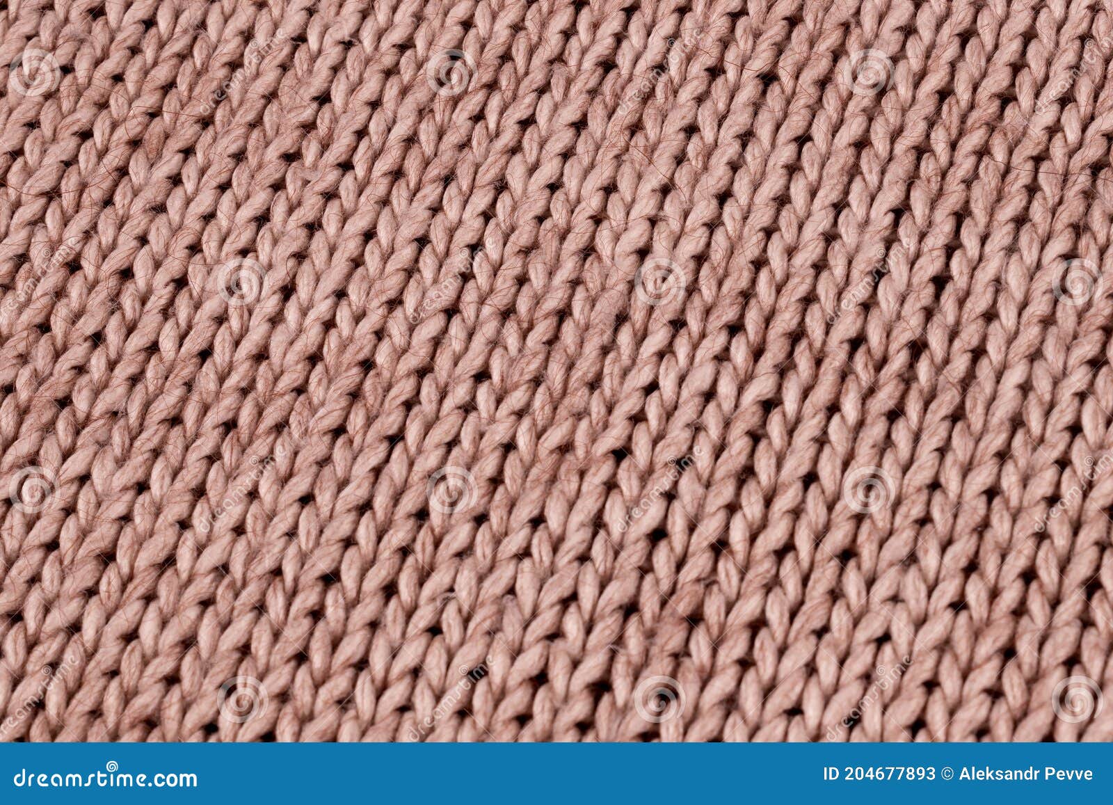 Knitted Fabric from Woolen Threads of Beige Color without Patterns ...