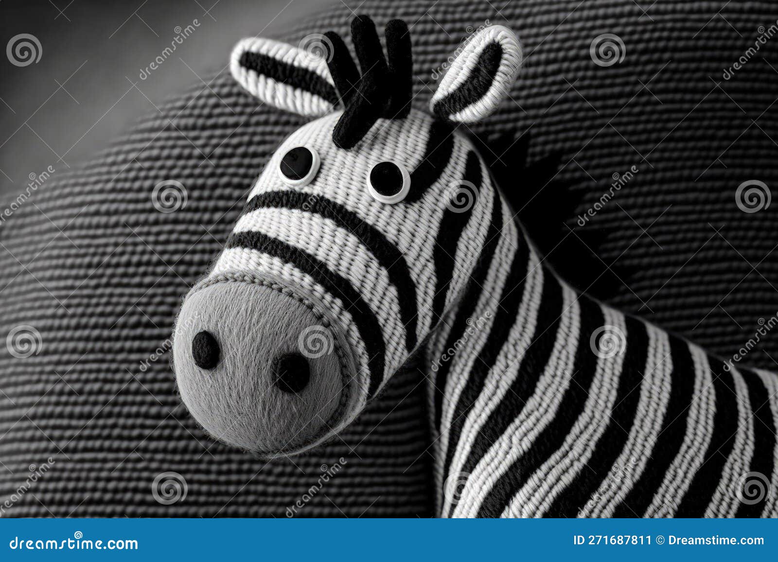 Knitted Fabric with a Zebra Stripe Design Stock Illustration ...