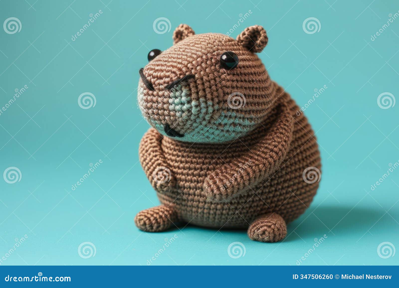 Knitted Funny Capybara from Wool Threads Stock Photo - Image of cute ...