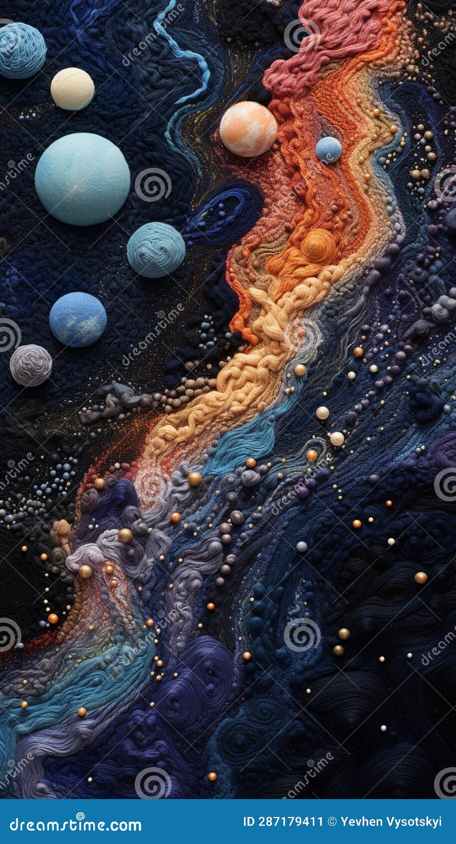Knitted Galaxy an Abstract Textile Collage Created Usi_007 Stock ...