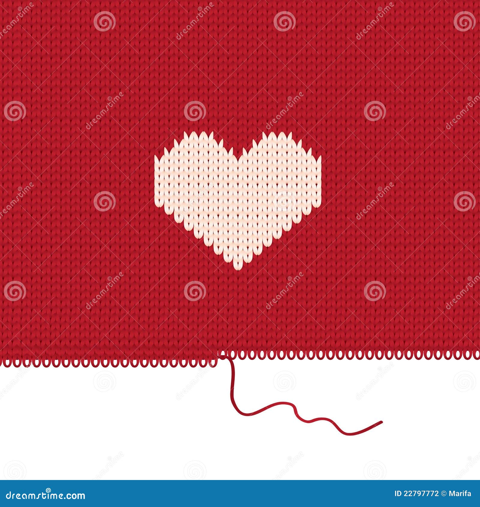 Knitted Heart. Vector | CartoonDealer.com #65586989