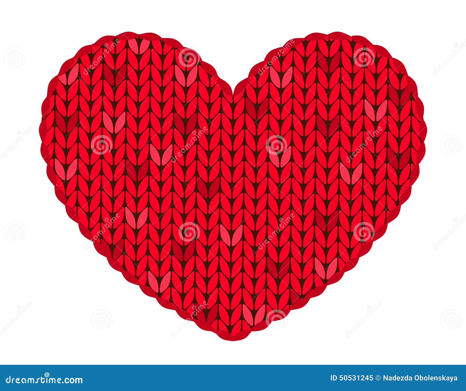 The knitted heart stock vector. Illustration of colors - 50531245