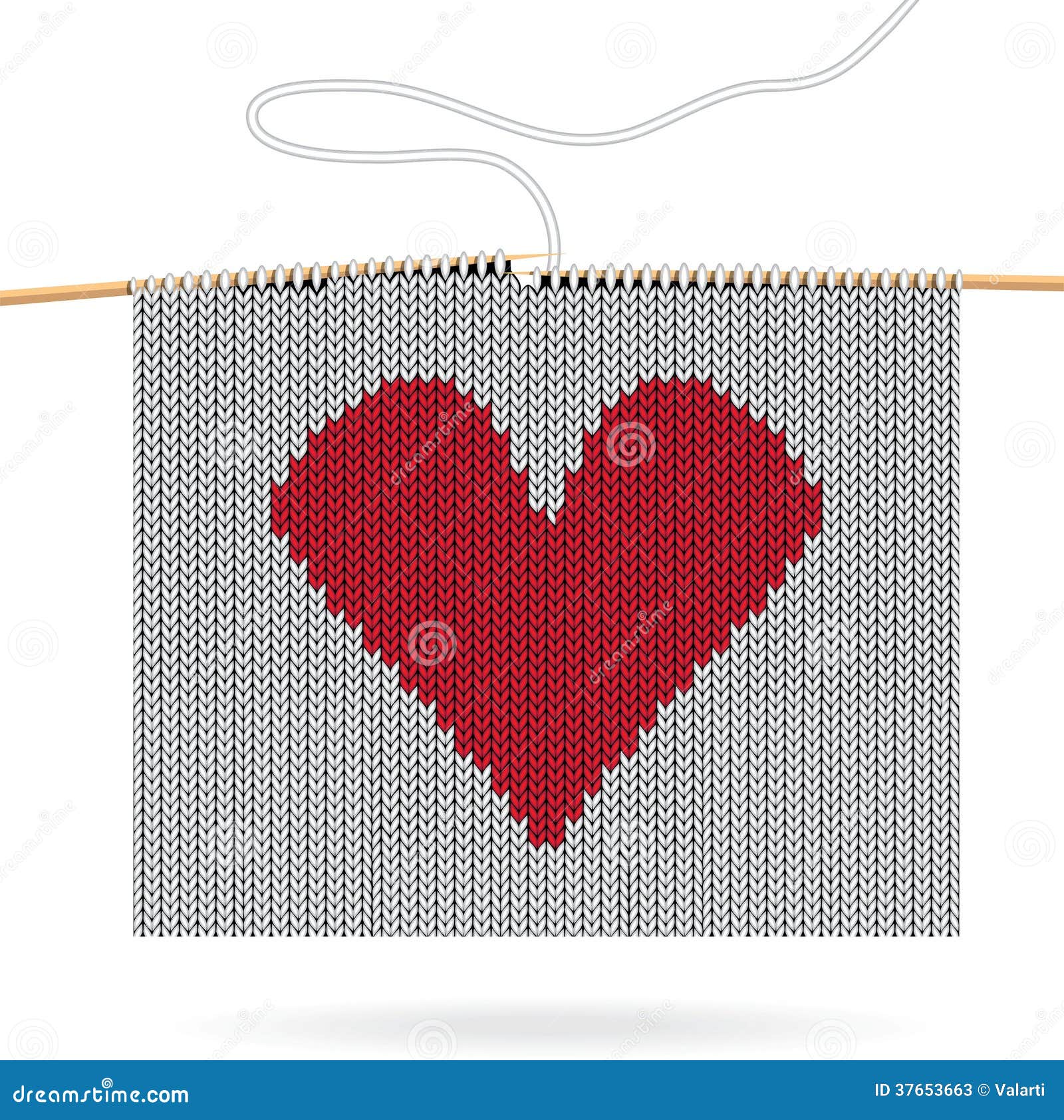 Knitted Heart. Vector | CartoonDealer.com #65586989