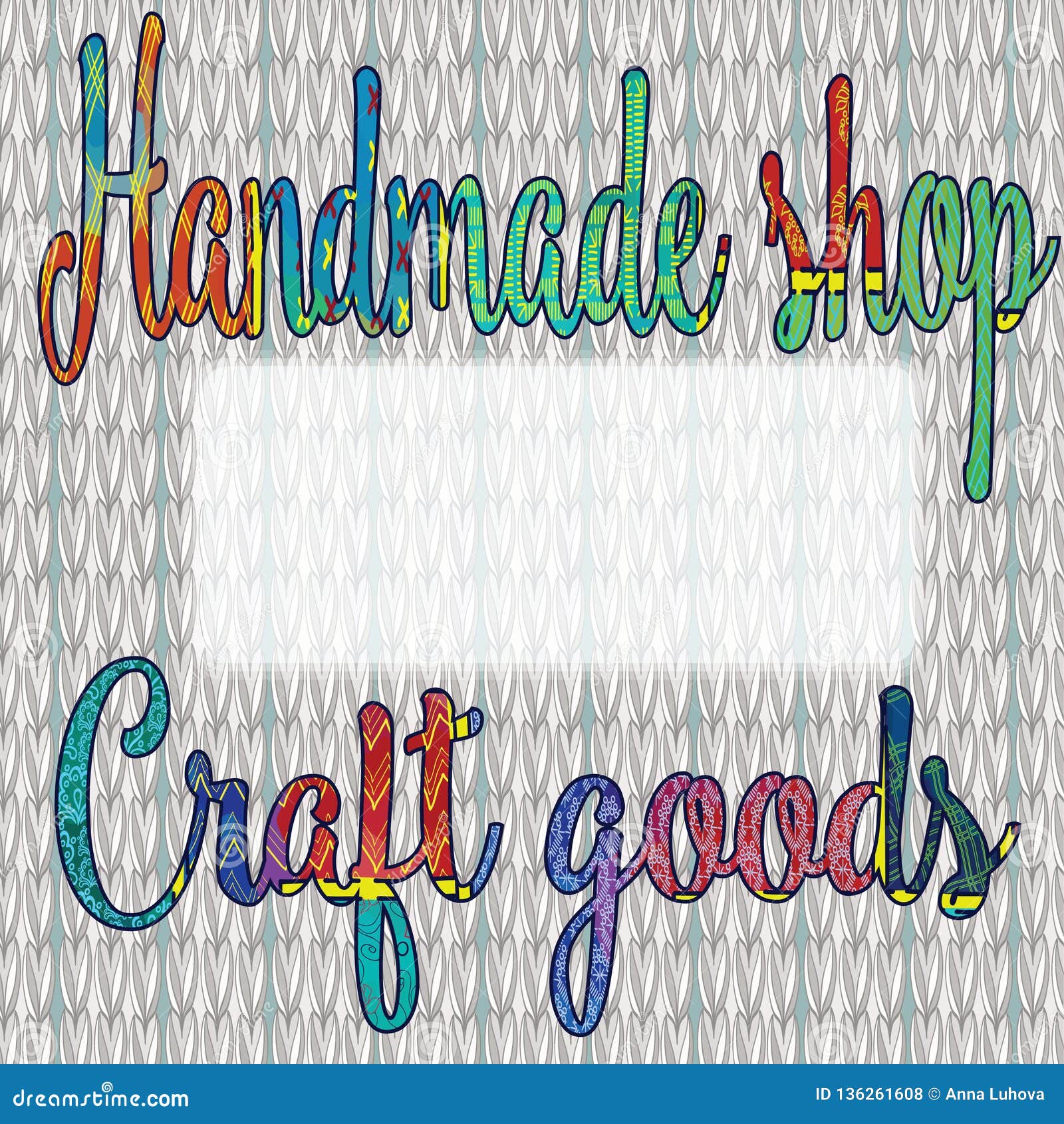 Knitted with an Inscription in the Style of Patchwork Handmade Craft ...