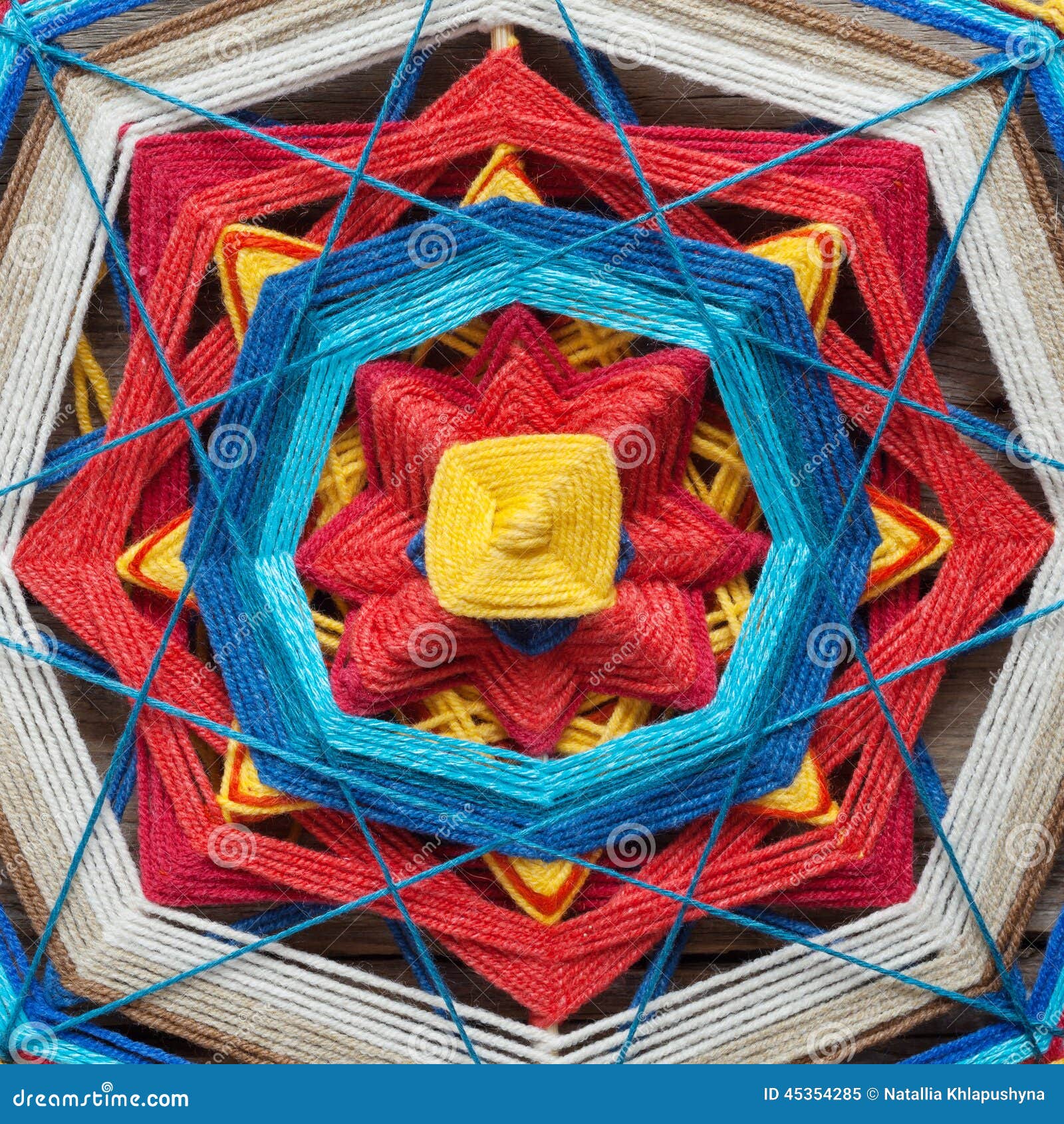 Knitted mandala closeup stock image. Image of design - 45354285