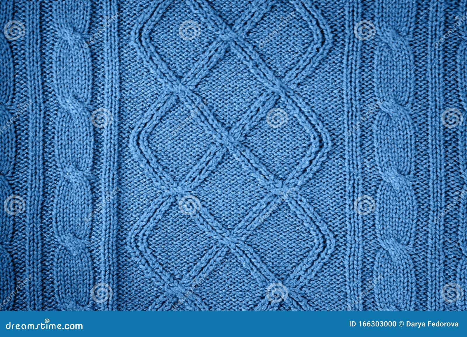 Knitted Natural Wool Texture Background in Classic Blue Trendy Color ...
