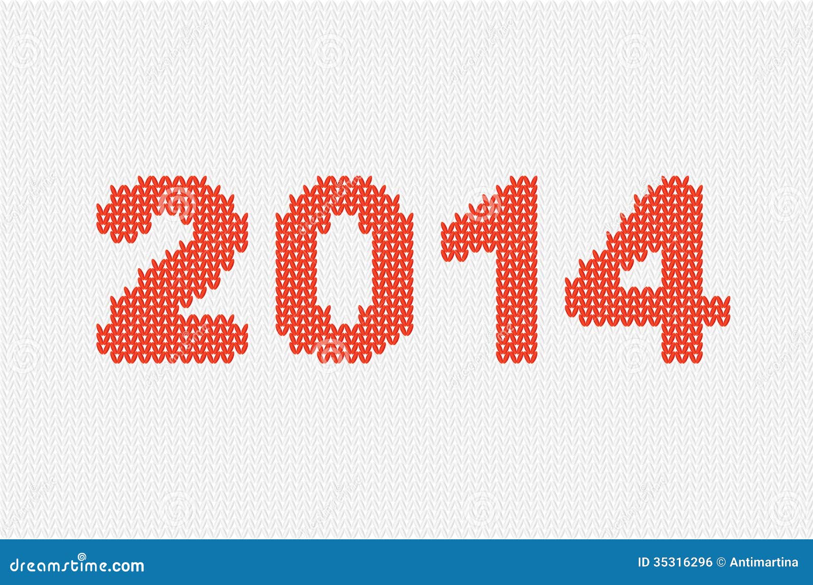 Knitted number 2014 stock vector. Illustration of vector - 35316296
