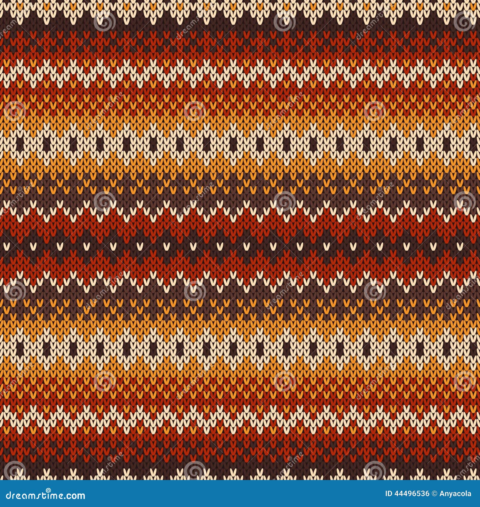 Knitted Seamless Pattern in Fair Isle Style. Stock Vector ...