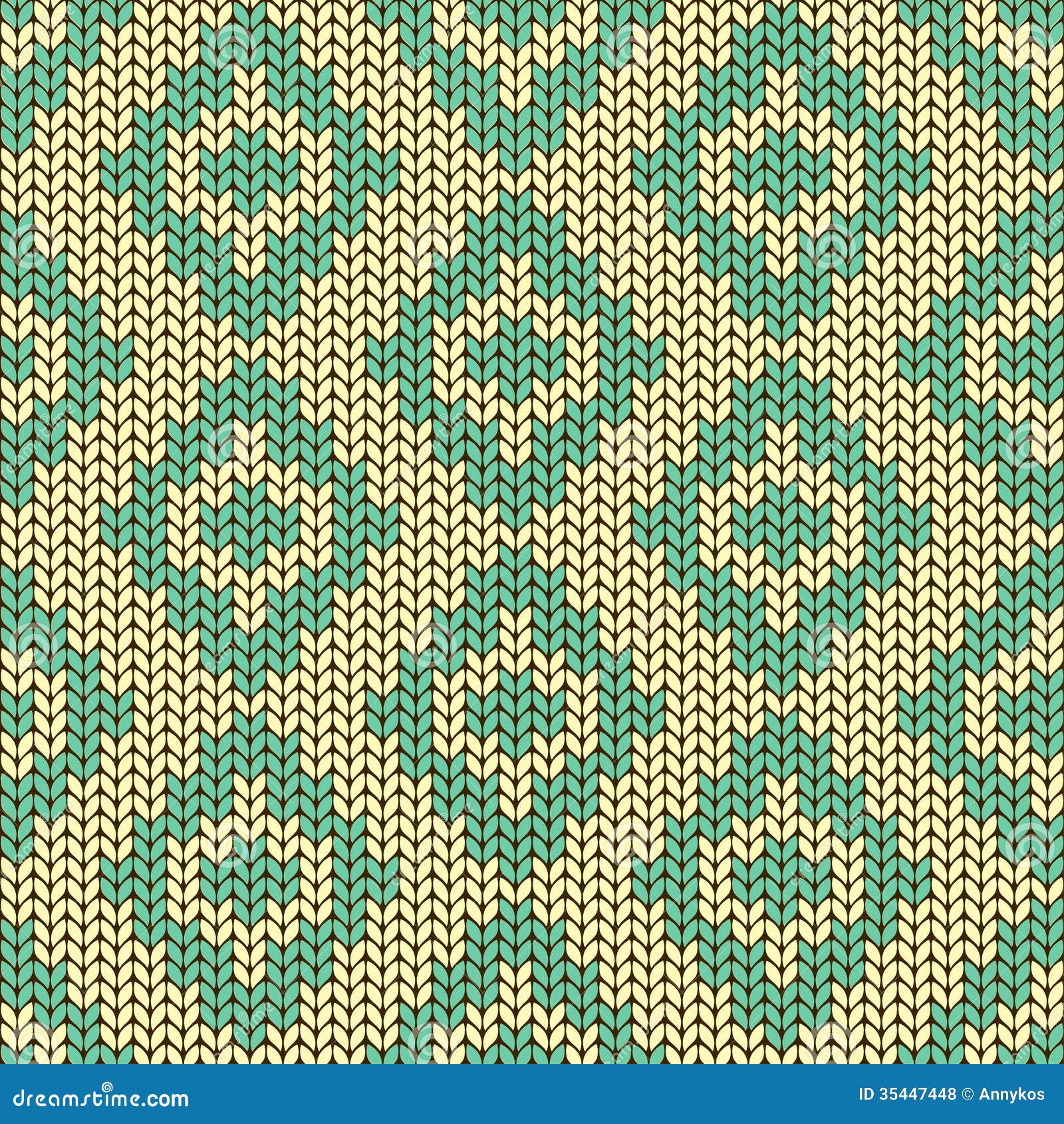 Knitted Seamless Pattern with Rhombus Stock Vector - Illustration of ...