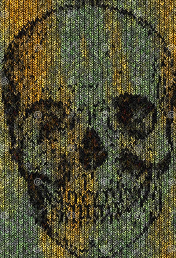 Knitted skull stock illustration. Illustration of geometric - 63155529