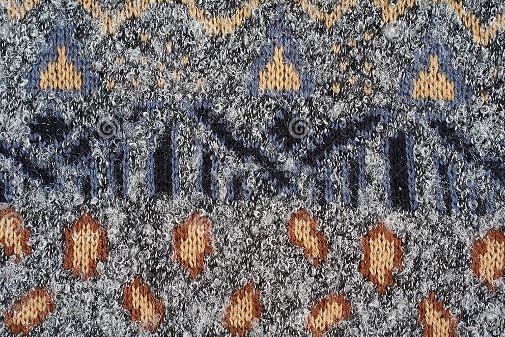 Knitted Sweater with Samplers Stock Image - Image of fabric, design ...