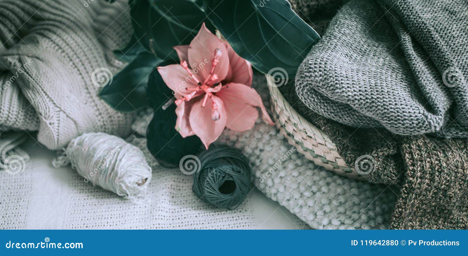 Knitted Sweaters in Home Interiors Stock Photo - Image of mood, apparel ...