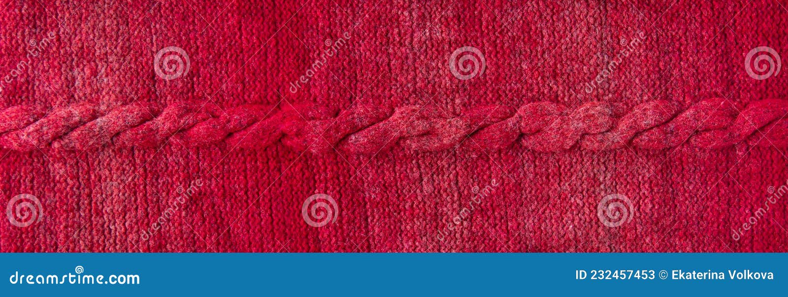 Knitted Texture with a Braid Stock Image - Image of braid, decoration ...