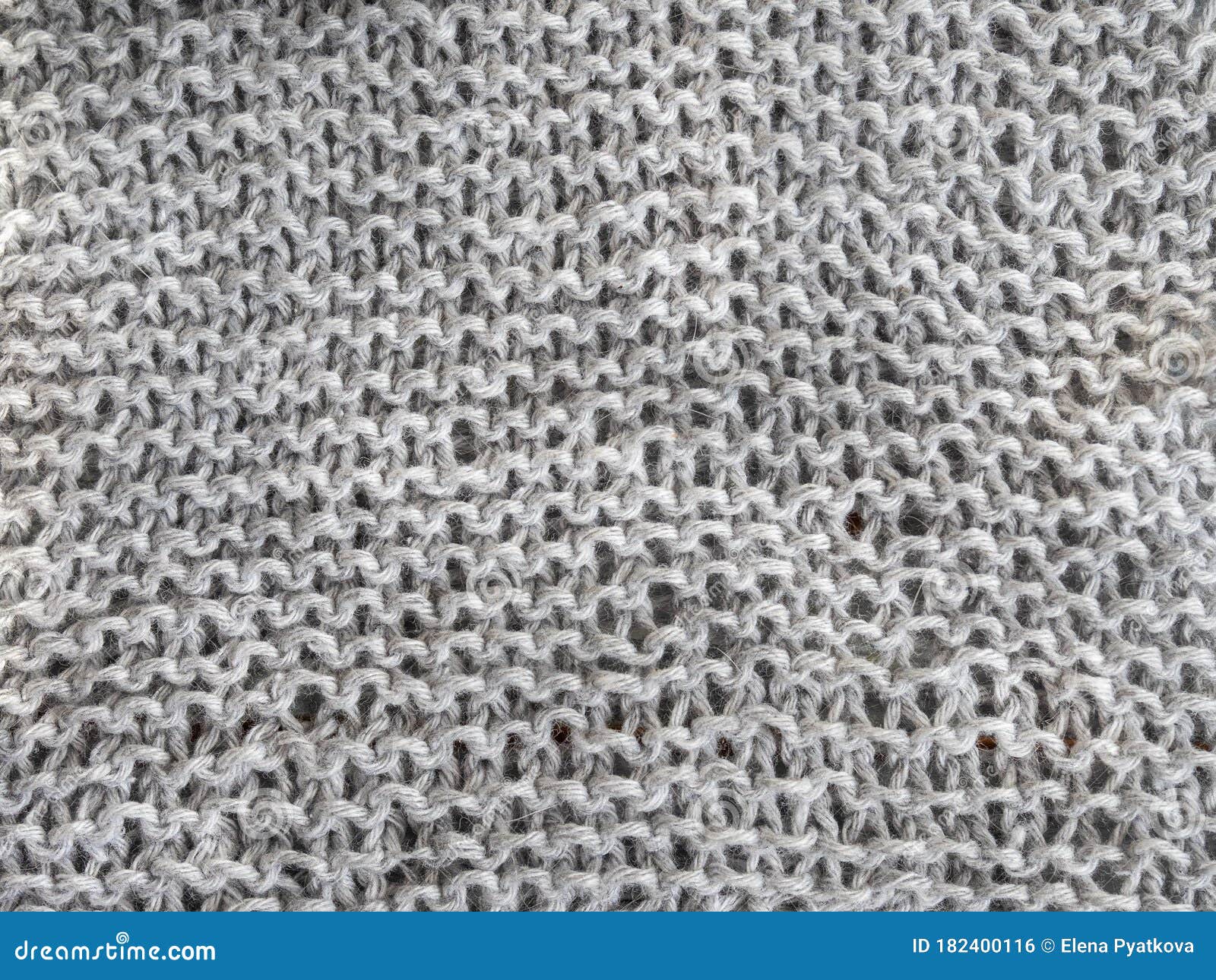 Knitted Texture Gray Knitted on the Needles Stock Photo - Image of ...