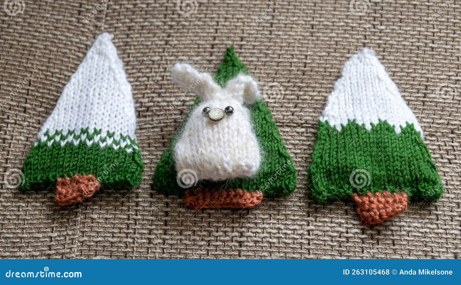 Knitted Trees and Gnomes, Knitted Christmas Decorations, Waiting for ...
