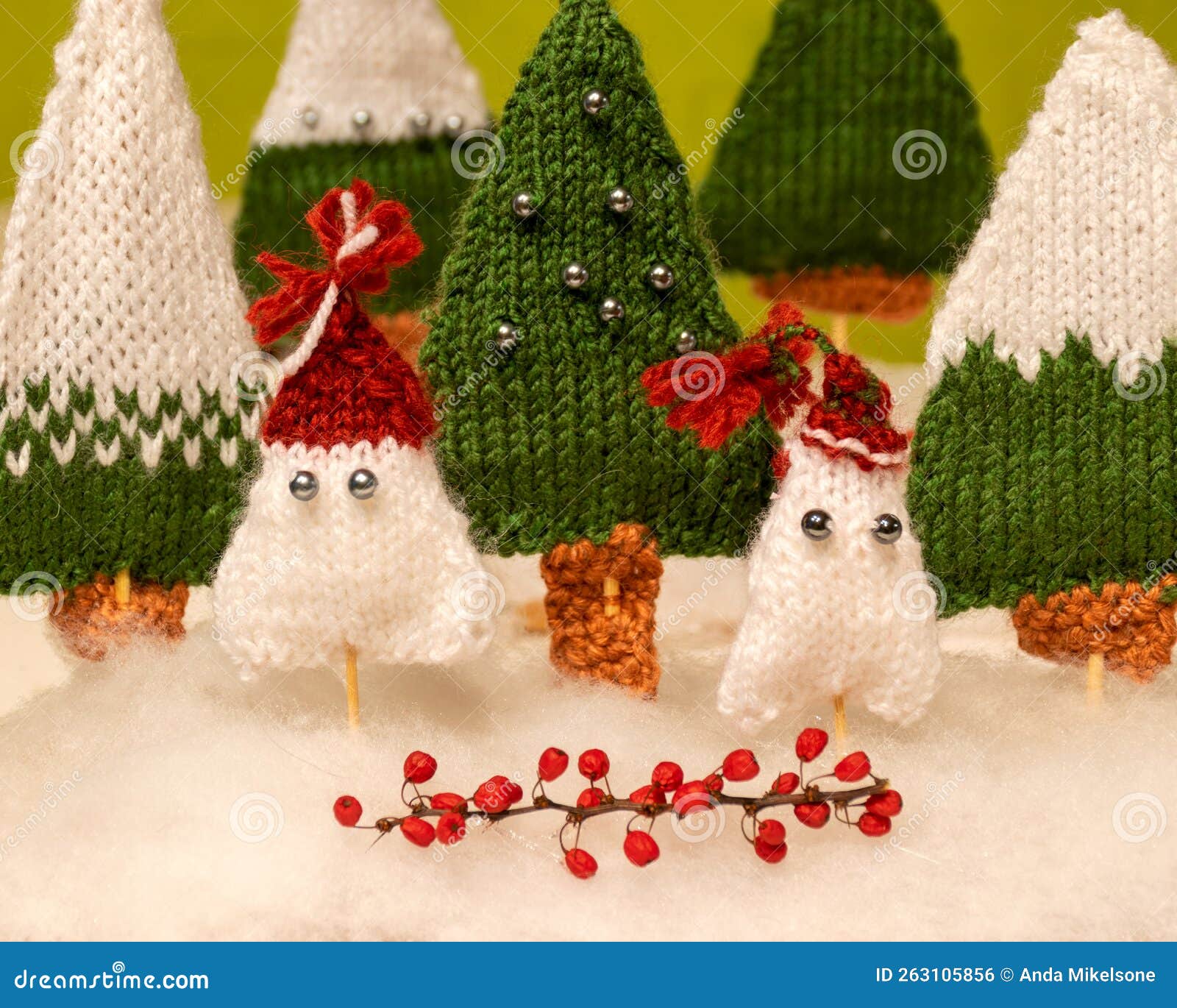 Knitted Trees and Gnomes, Knitted Christmas Decorations, Waiting for ...