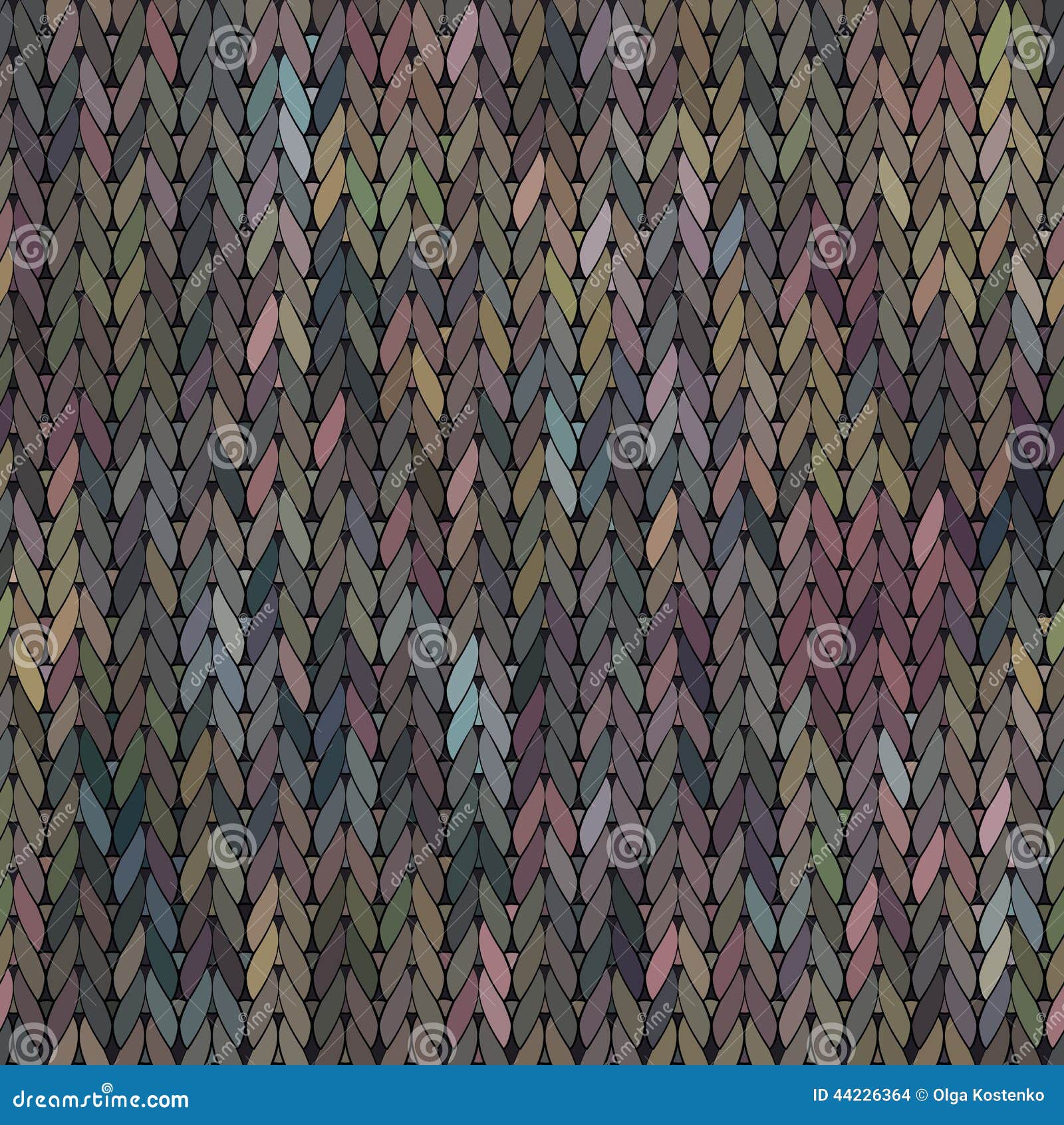 Knitted Vector Seamless Fabric Pattern Stock Vector - Illustration of ...