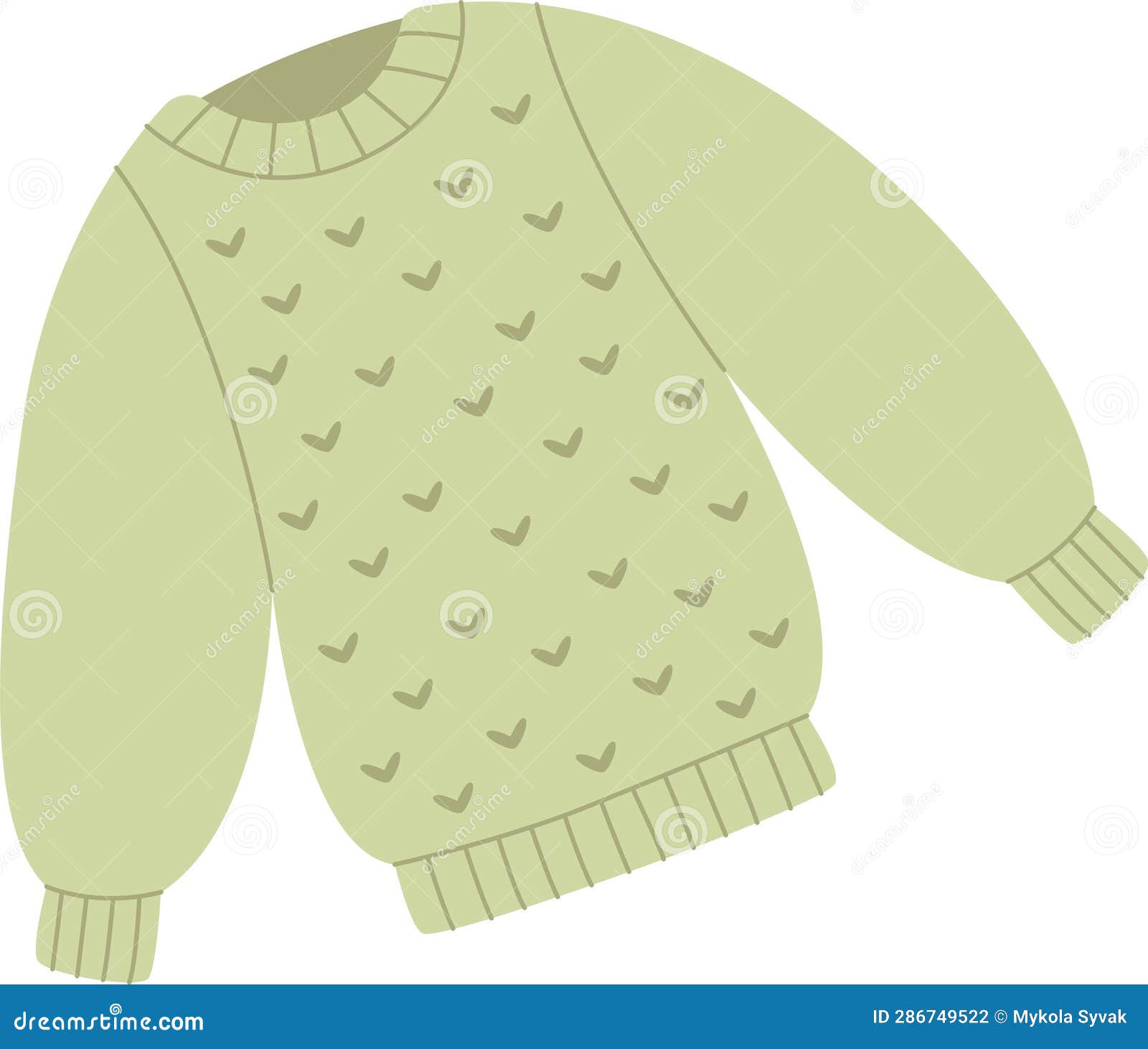 Knitted Winter Sweater stock illustration. Illustration of design ...