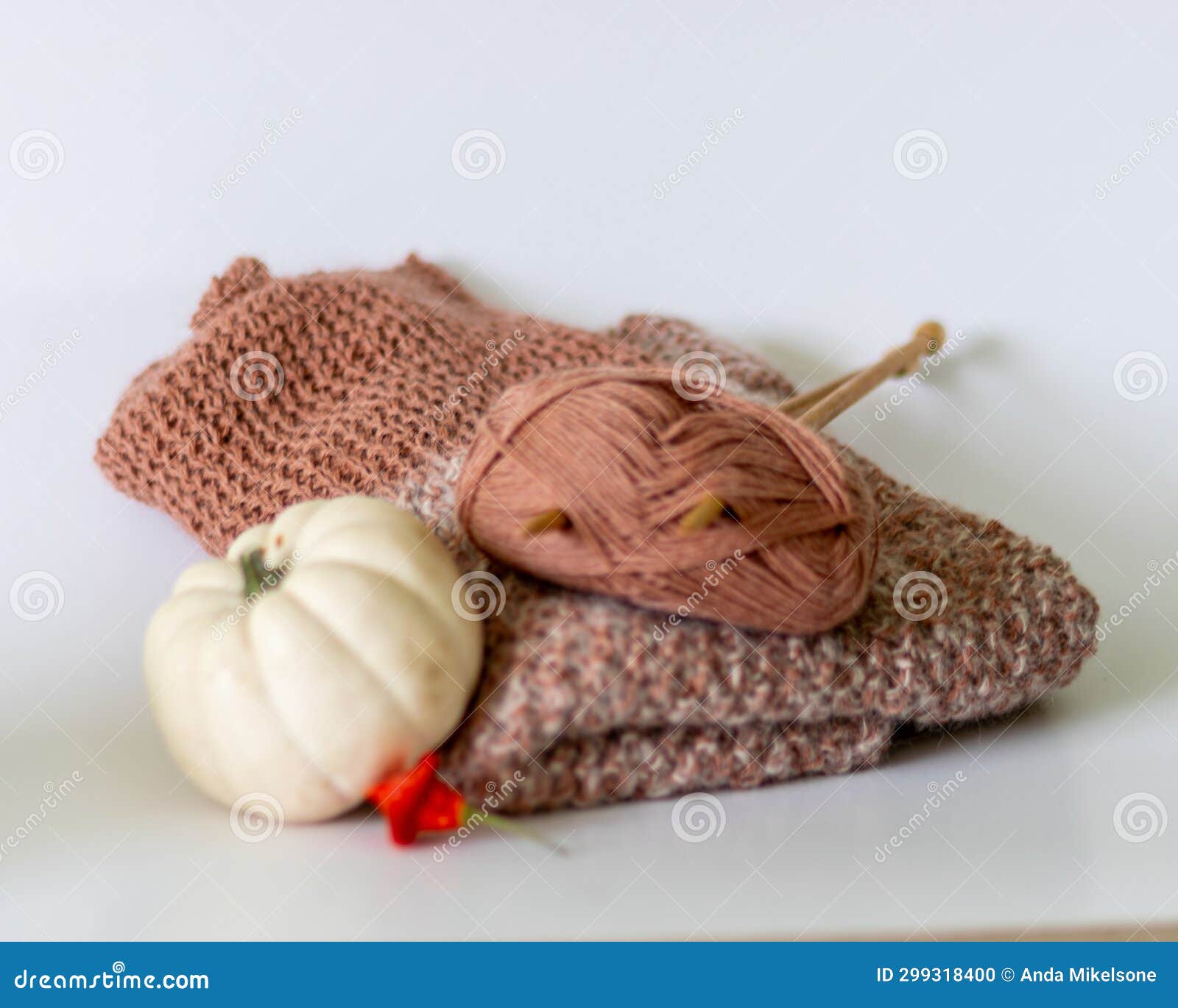 Knitted Work on a White Background, Knitted Texture, Needlework Stock ...