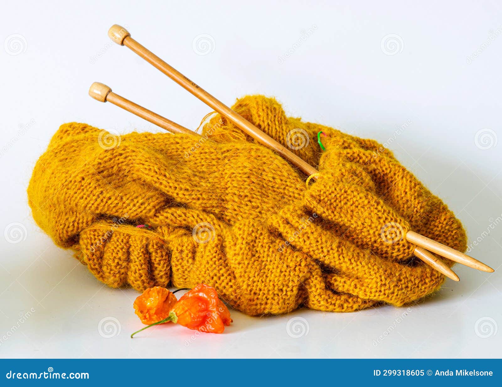 Knitted Work on a White Background, Knitted Texture, Needlework Stock ...