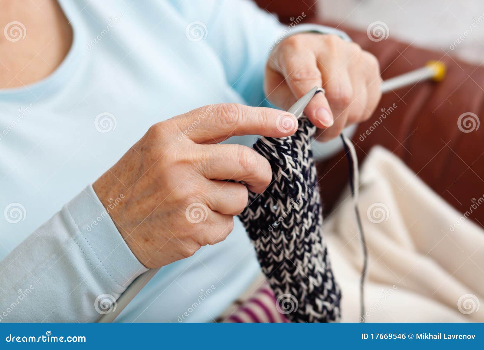 Knitting stock photo. Image of woman, senior, busy, seated - 17669546