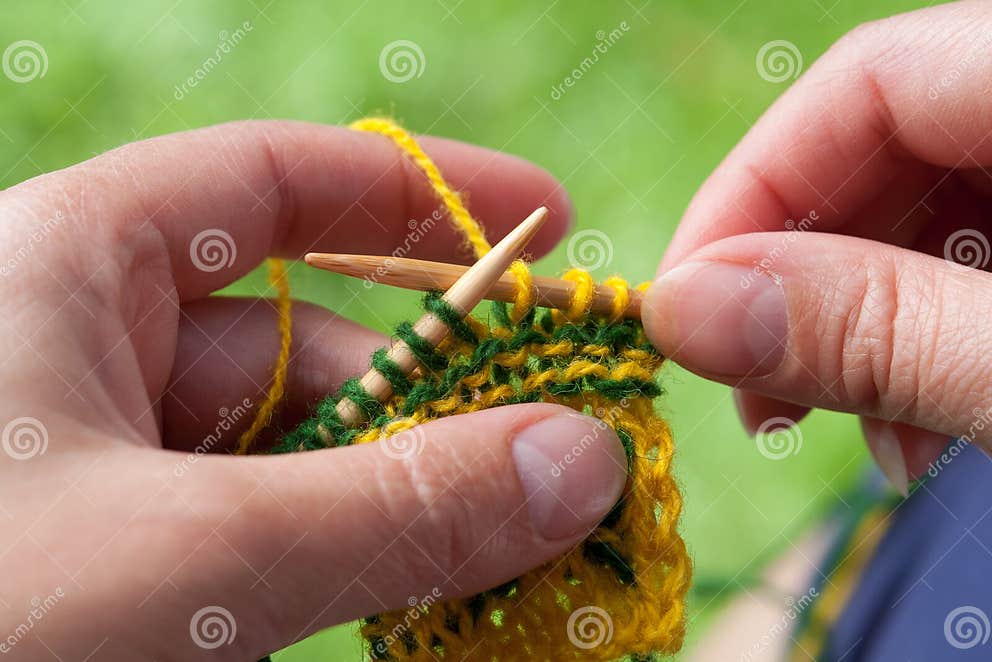 Knitting stock image. Image of knitting, hand, stitch - 20789895