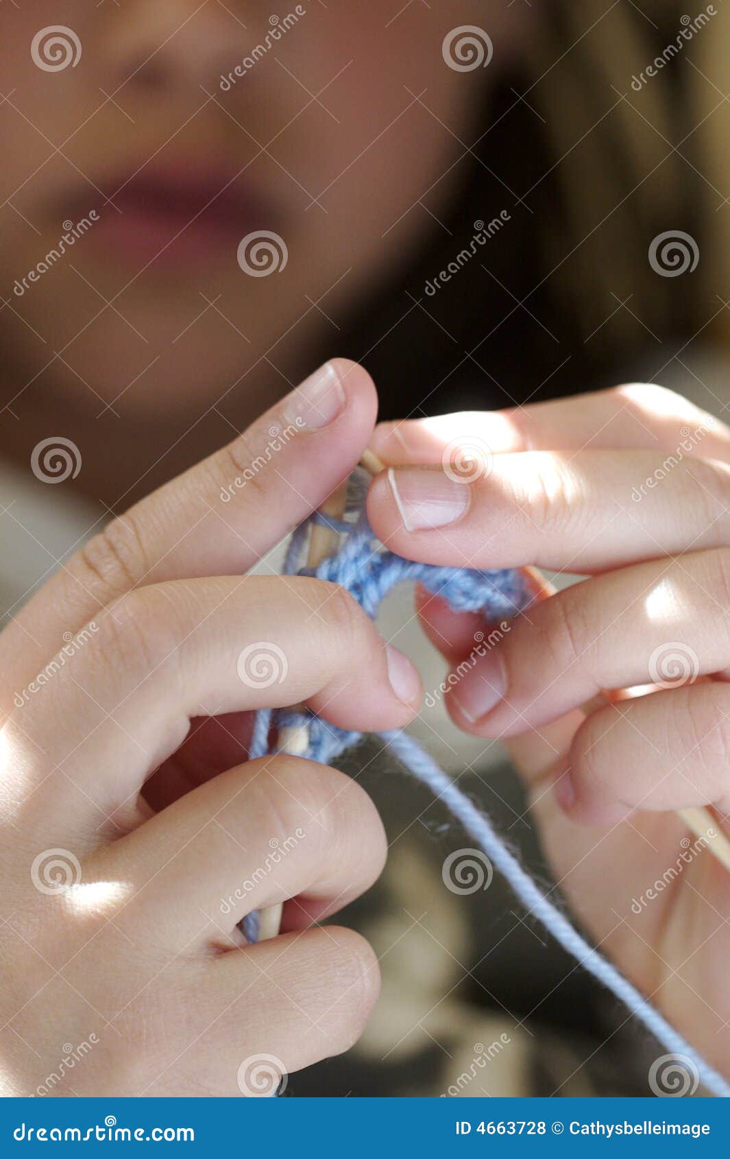Knitting stock photo. Image of concentrating, child, activity - 4663728