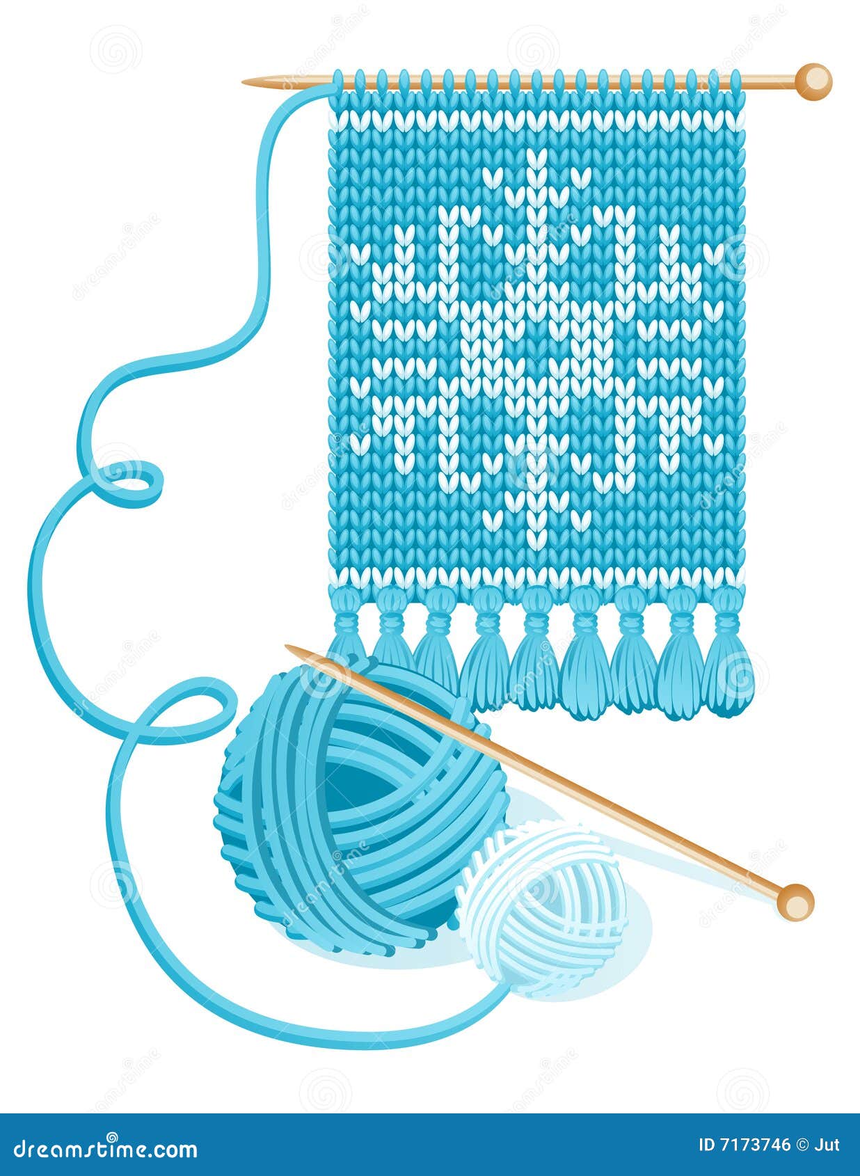 Knitting stock vector. Illustration of knitting, textile - 7173746