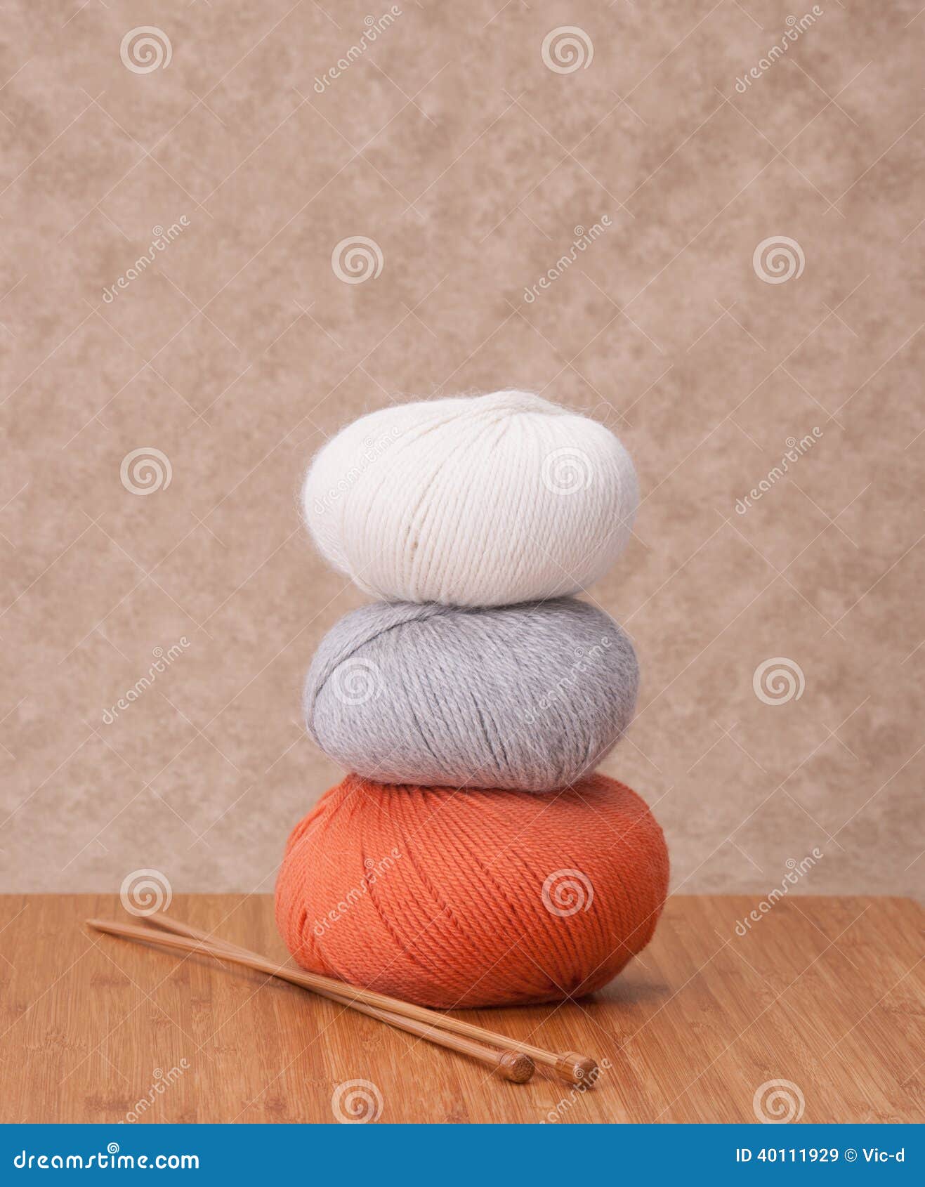 Knitting Accessories. Yarn Balls Stock Image - Image of craft, brown ...