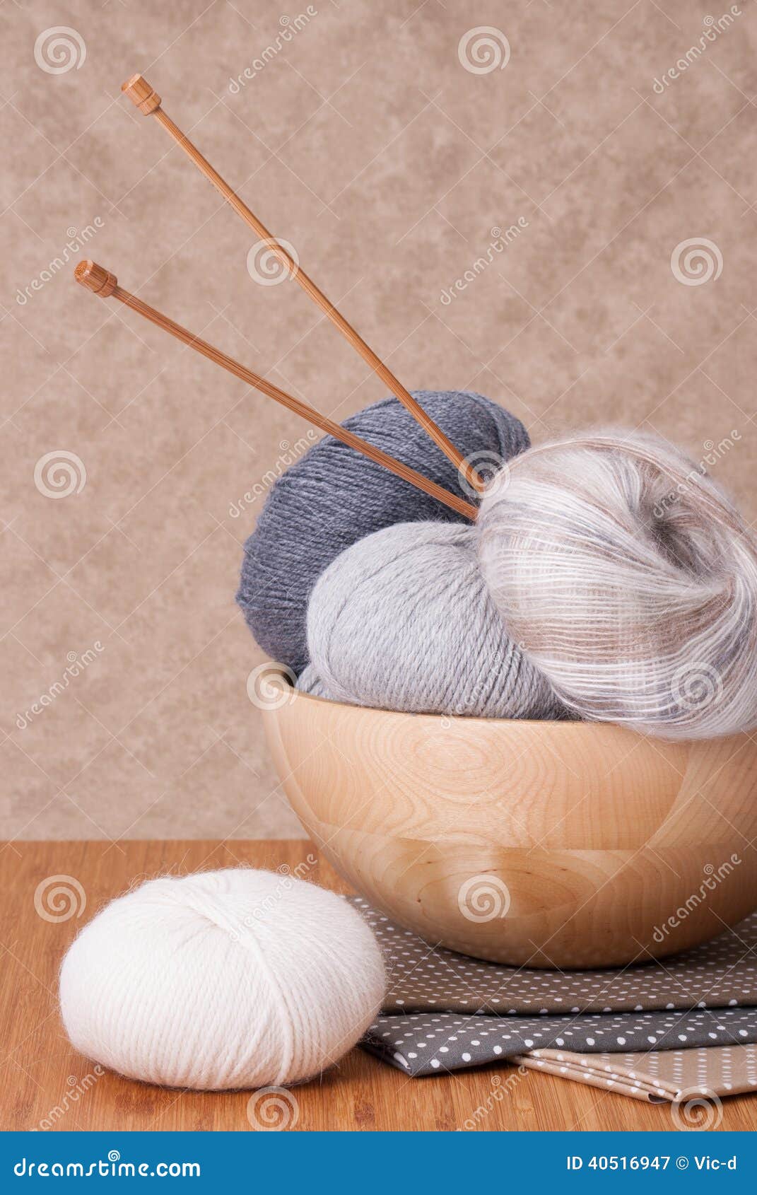 Knitting Accessories. Yarn Balls Stock Image - Image of material ...