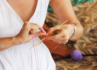 Knitting Class Mandalas. Shallow Depth of Field Stock Photo - Image of ...