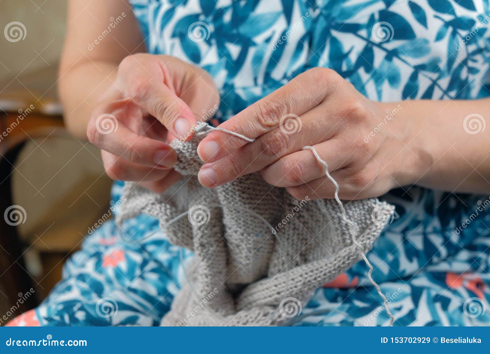 Knitting stock image. Image of crochet, caucasian, handicraft - 153702929