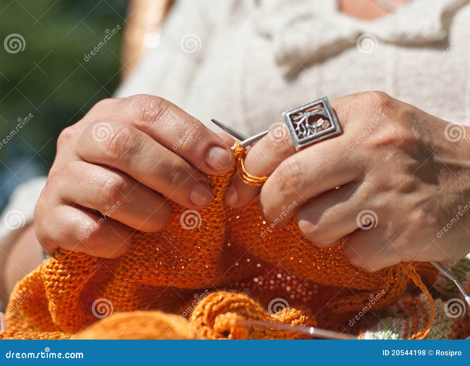 Knitting closeup stock photo. Image of silver, knitting - 20544198