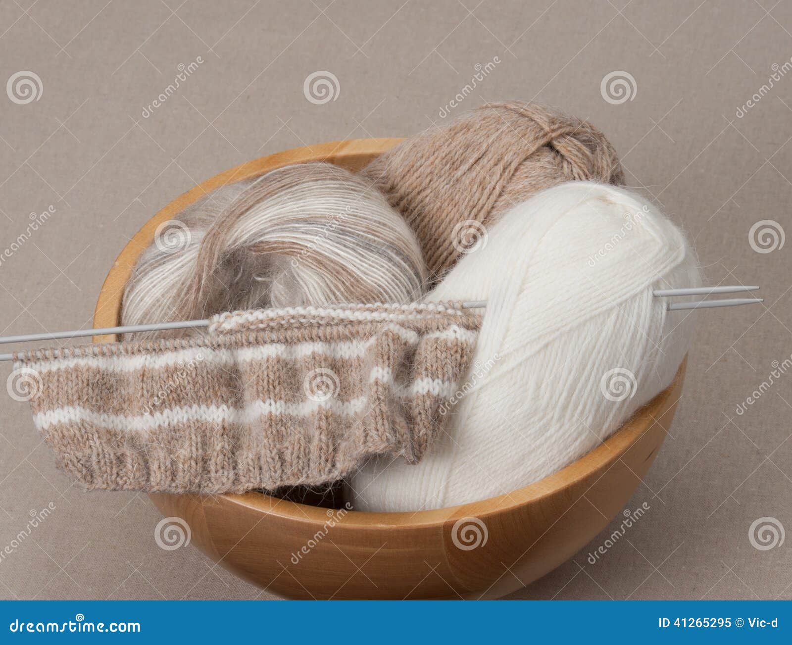Knitting Craft Kit. Hobby Accessories Stock Image - Image of needle ...