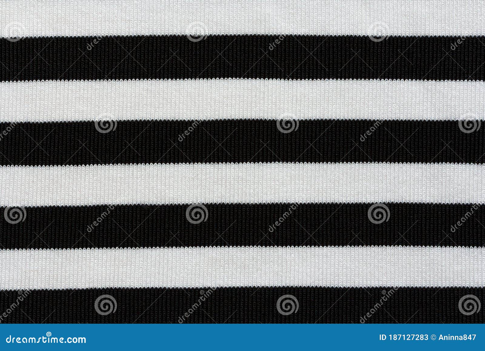 Black And White Horizontal Striped Fabric