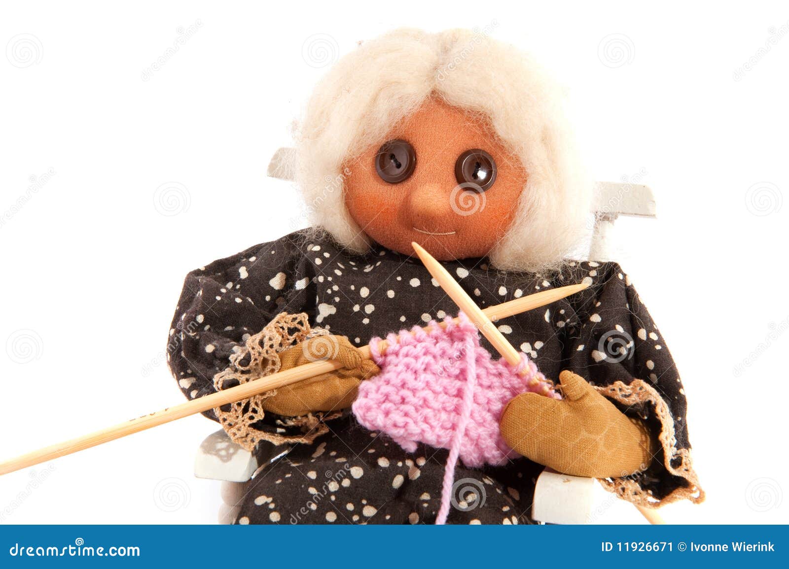 Knitting grandma stock image. Image of isolated, rocking - 11926671