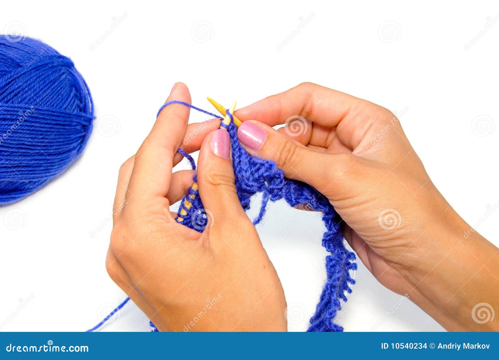 Knitting Hands stock photo. Image of yarn, circular, craft - 10540234