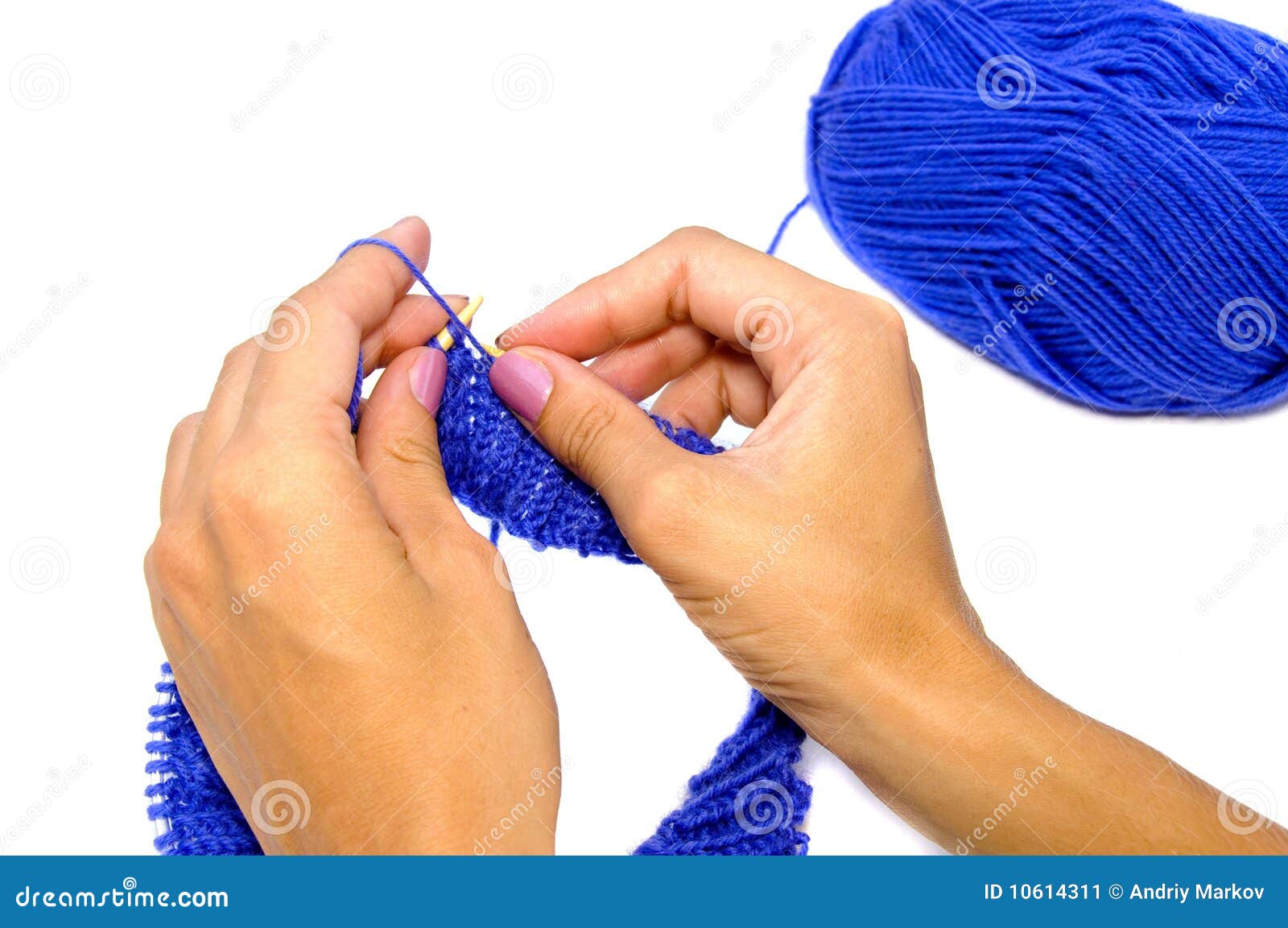 Knitting Hands stock image. Image of woman, needlework - 10614311