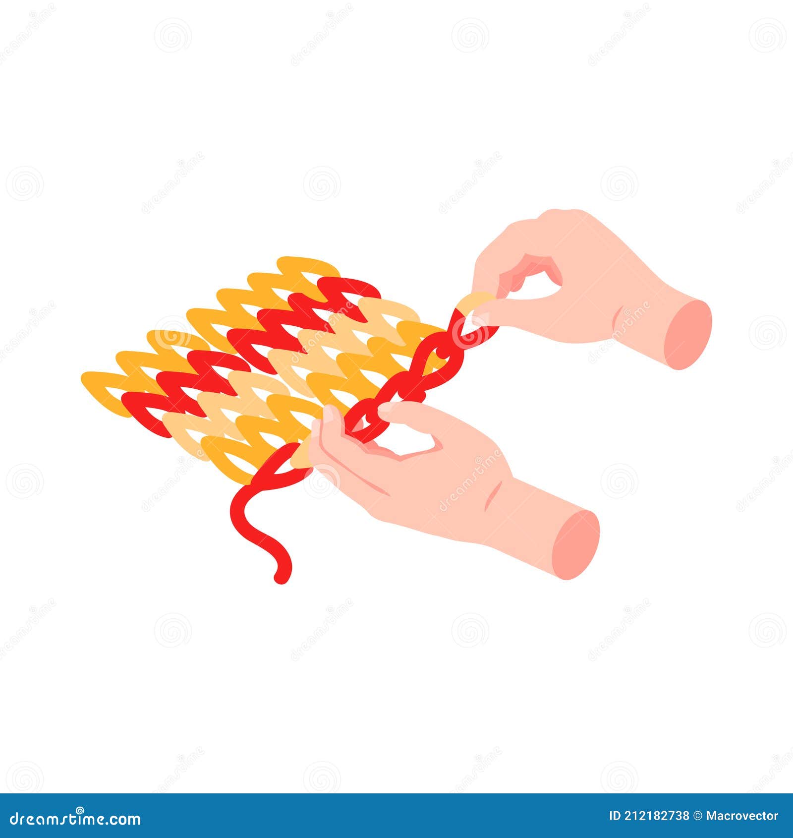 Knitting with Hands Composition Stock Vector - Illustration of creation ...