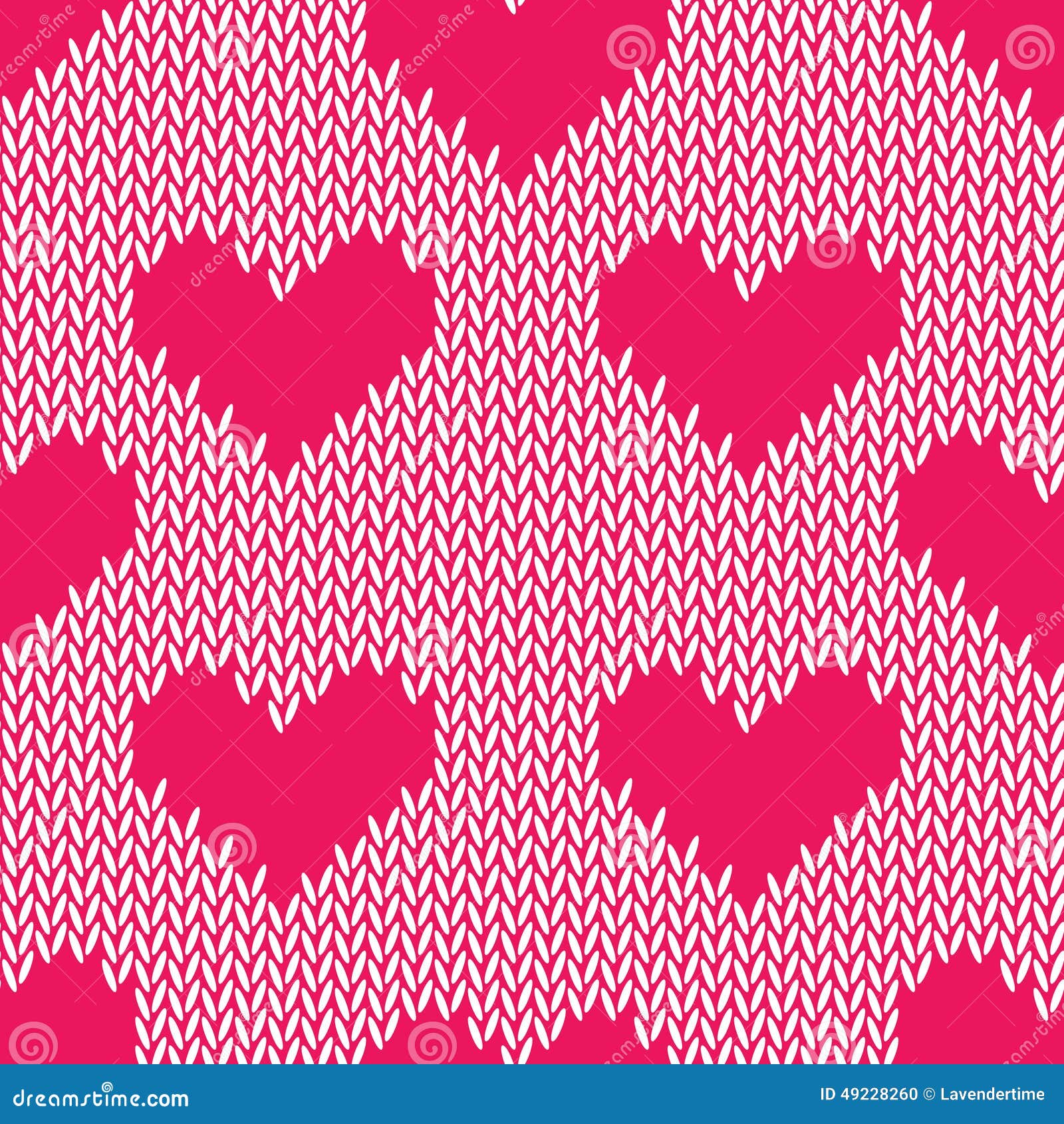 Knitting Hearts Simple Seamless Vector Print Stock Vector ...