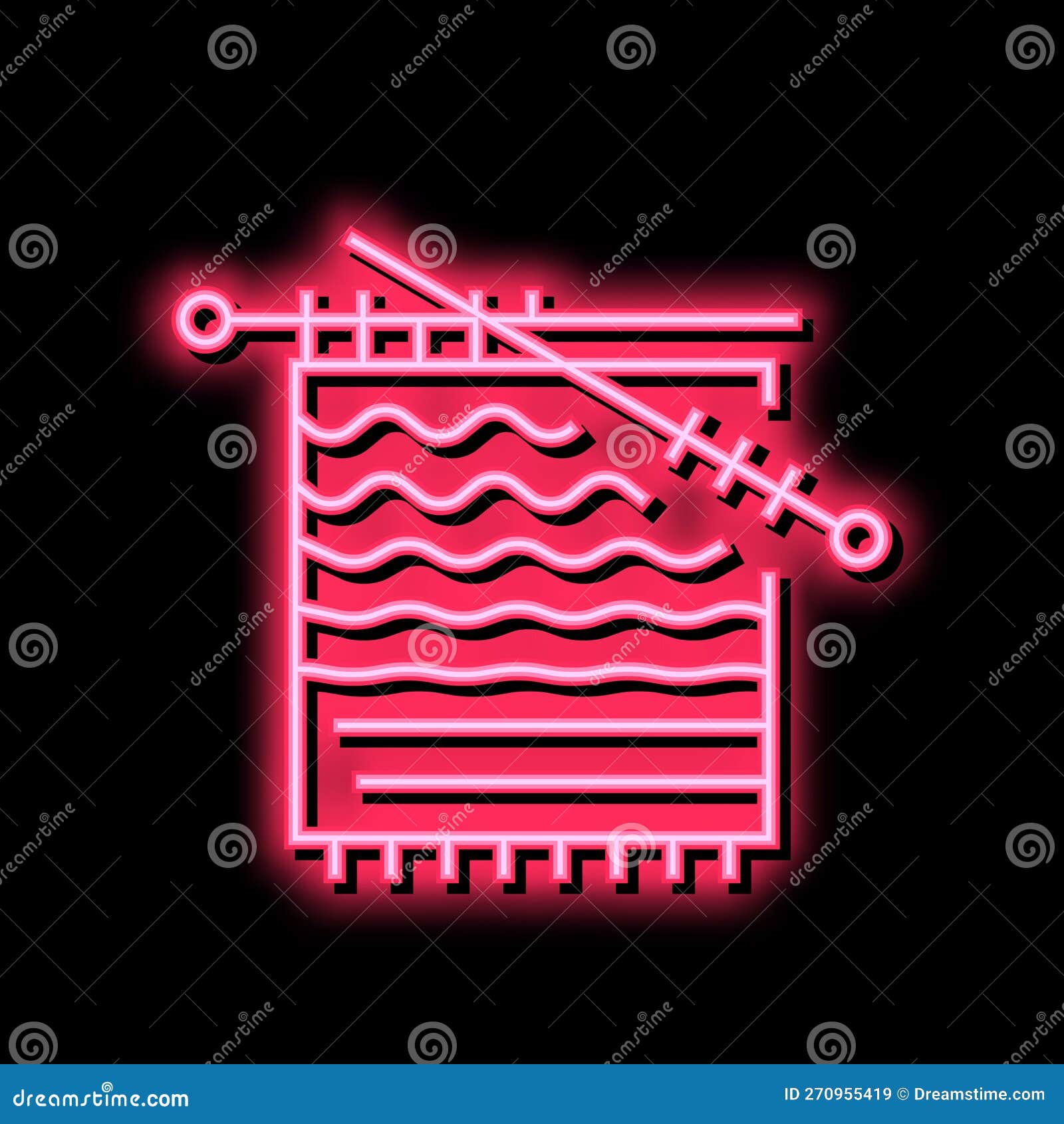 Knitting Hobby Neon Glow Icon Illustration Stock Vector - Illustration ...
