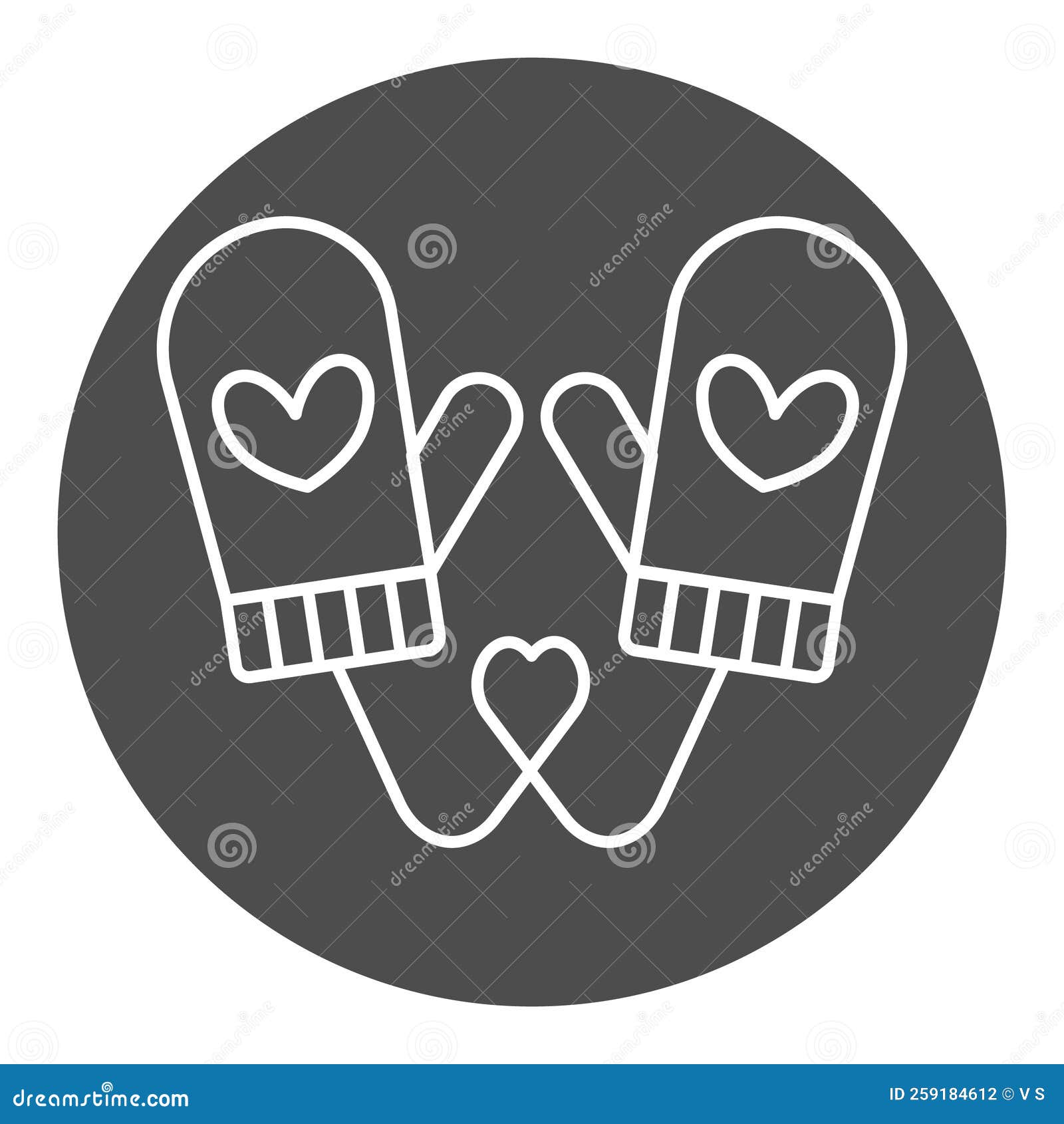 Knitting Icon, Knitted Mittens. Hobby and Needlework Concept ...