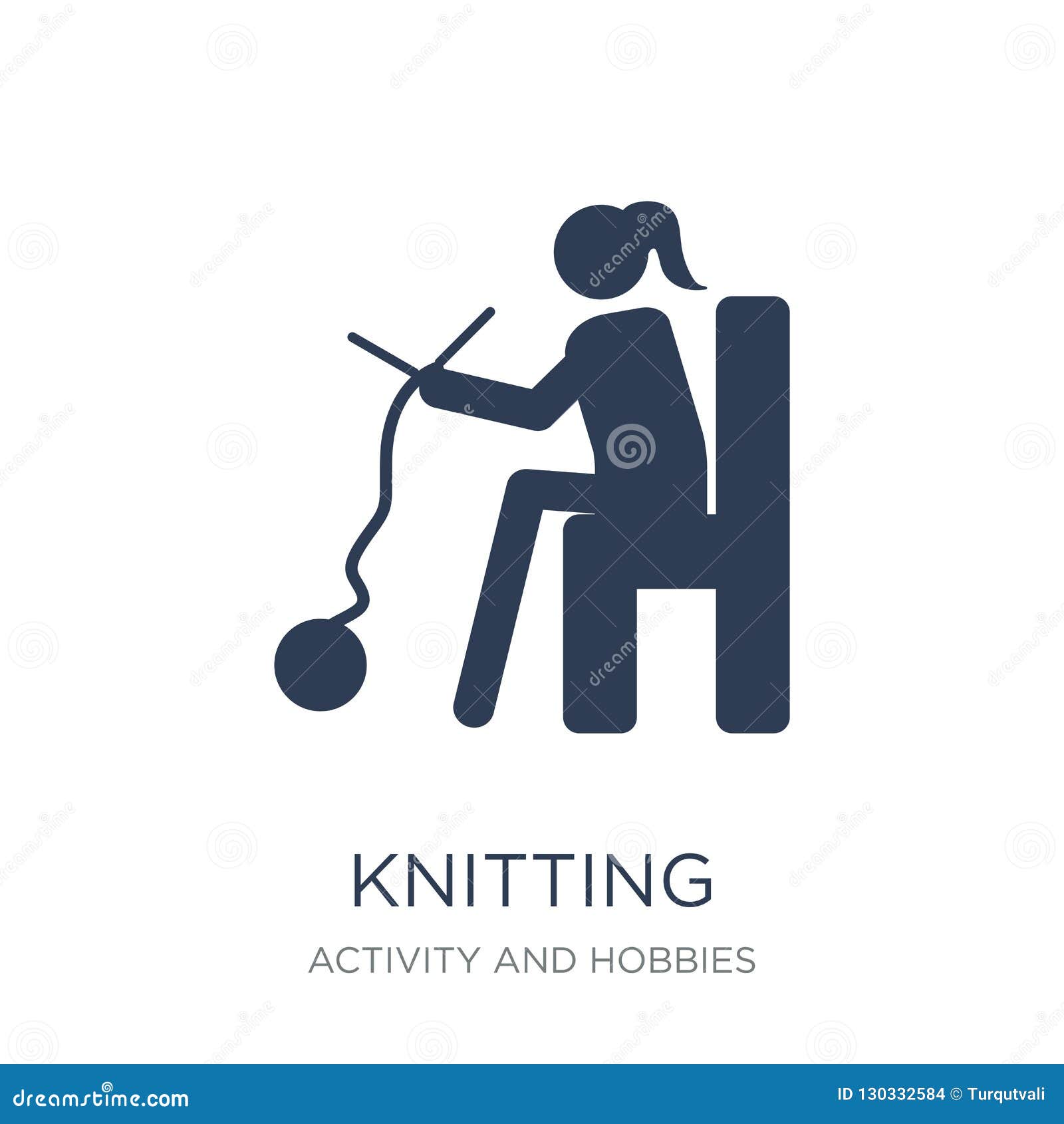 Knitting Icon. Trendy Flat Vector Knitting Icon on White Background ...