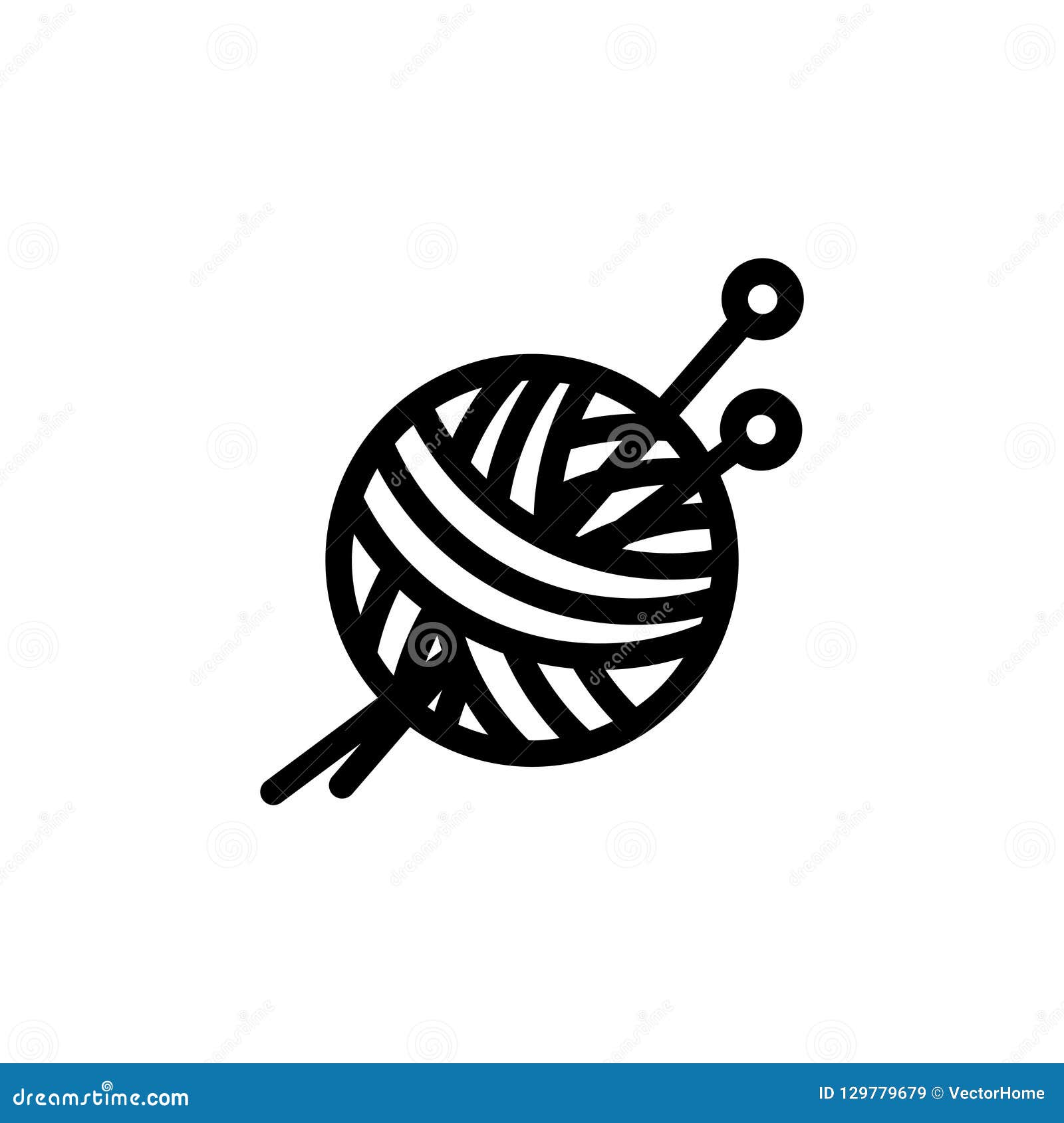 Knitting Icon, Vector Illustration Stock Vector - Illustration of ...
