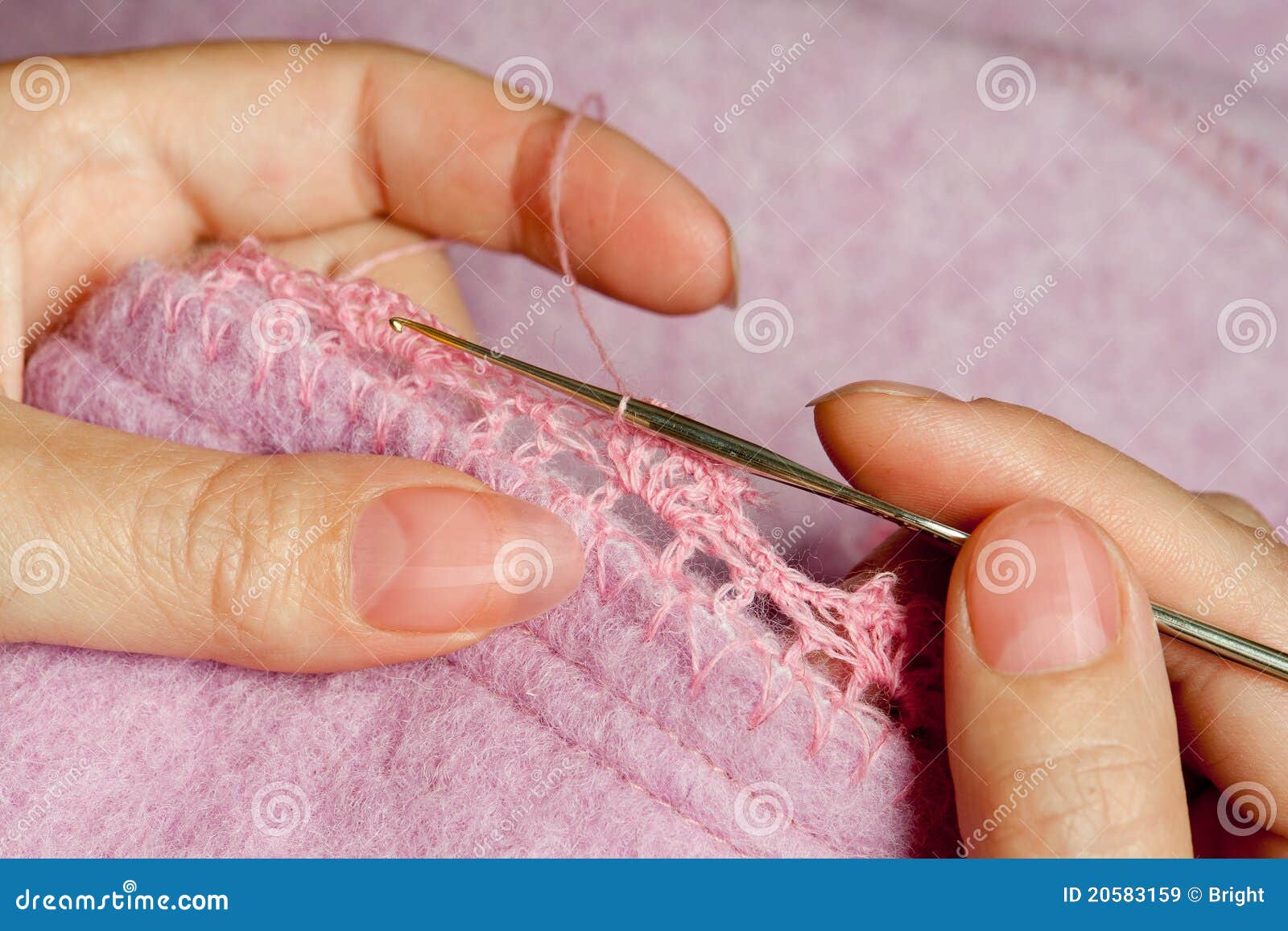 Knitting II stock image. Image of pink, worker, wool - 20583159