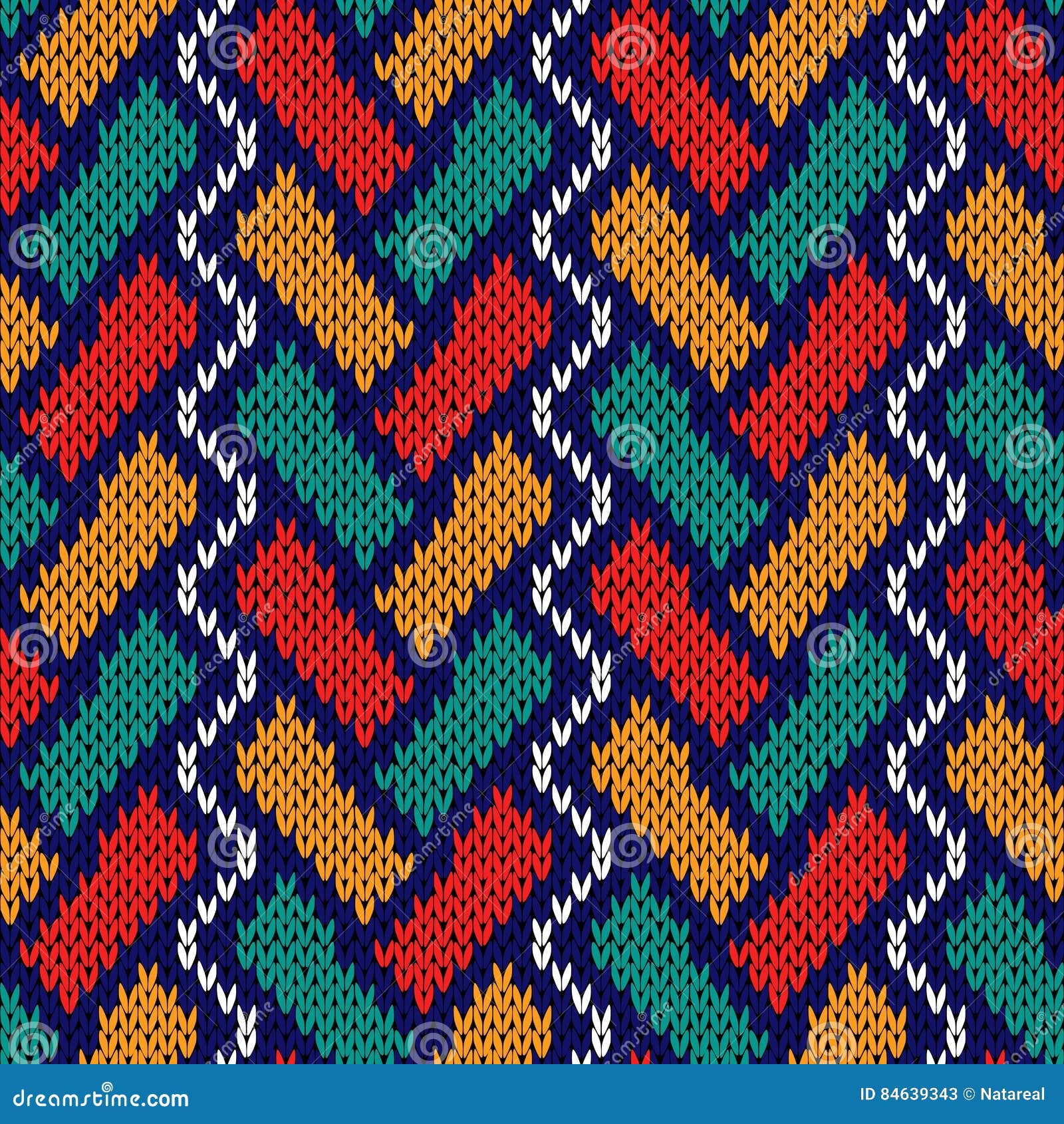 Knitting Intertwined Seamless Pattern Stock Vector - Illustration of ...