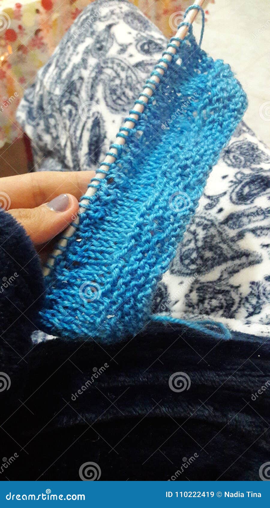 Knitting stock image. Image of knitting, beginner, hobby - 110222419