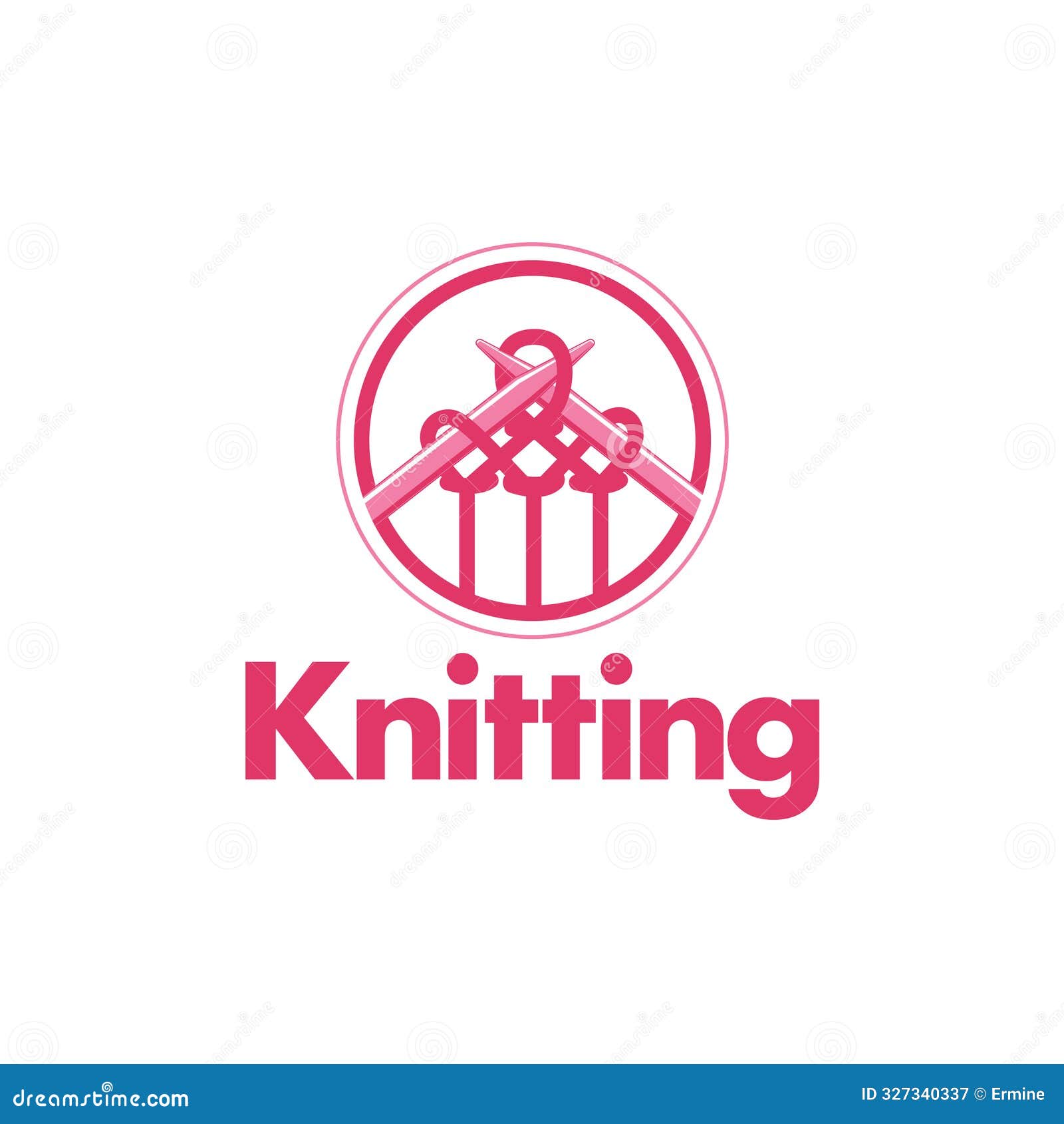 Knitting logo template stock illustration. Illustration of fashion ...